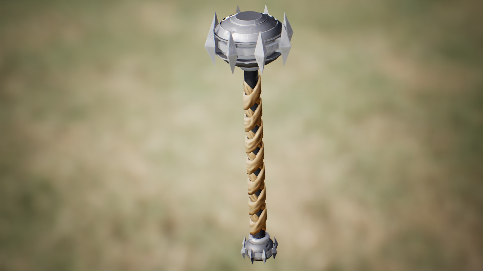 3D Stylized Steel Mace Model - TurboSquid 1783836