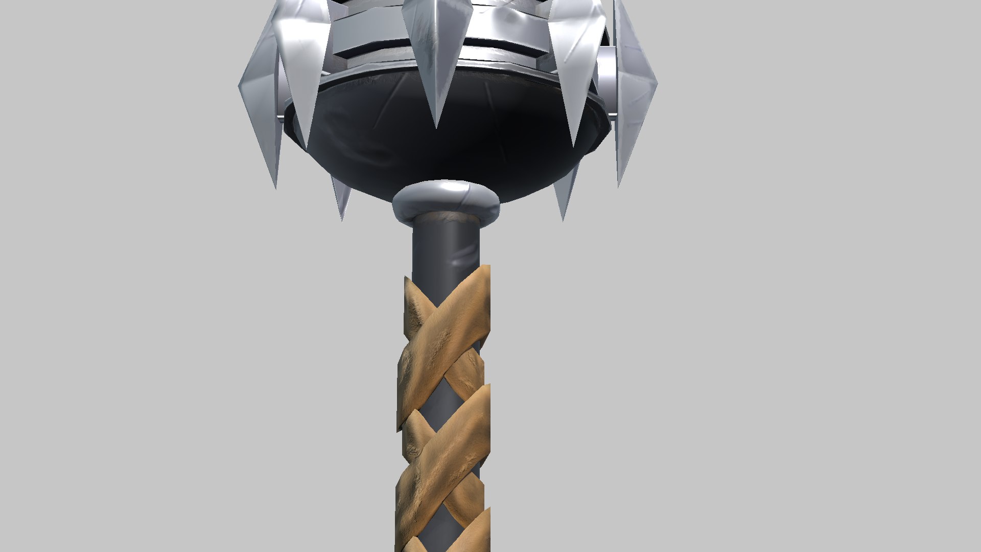 3D Stylized Steel Mace Model - TurboSquid 1783836