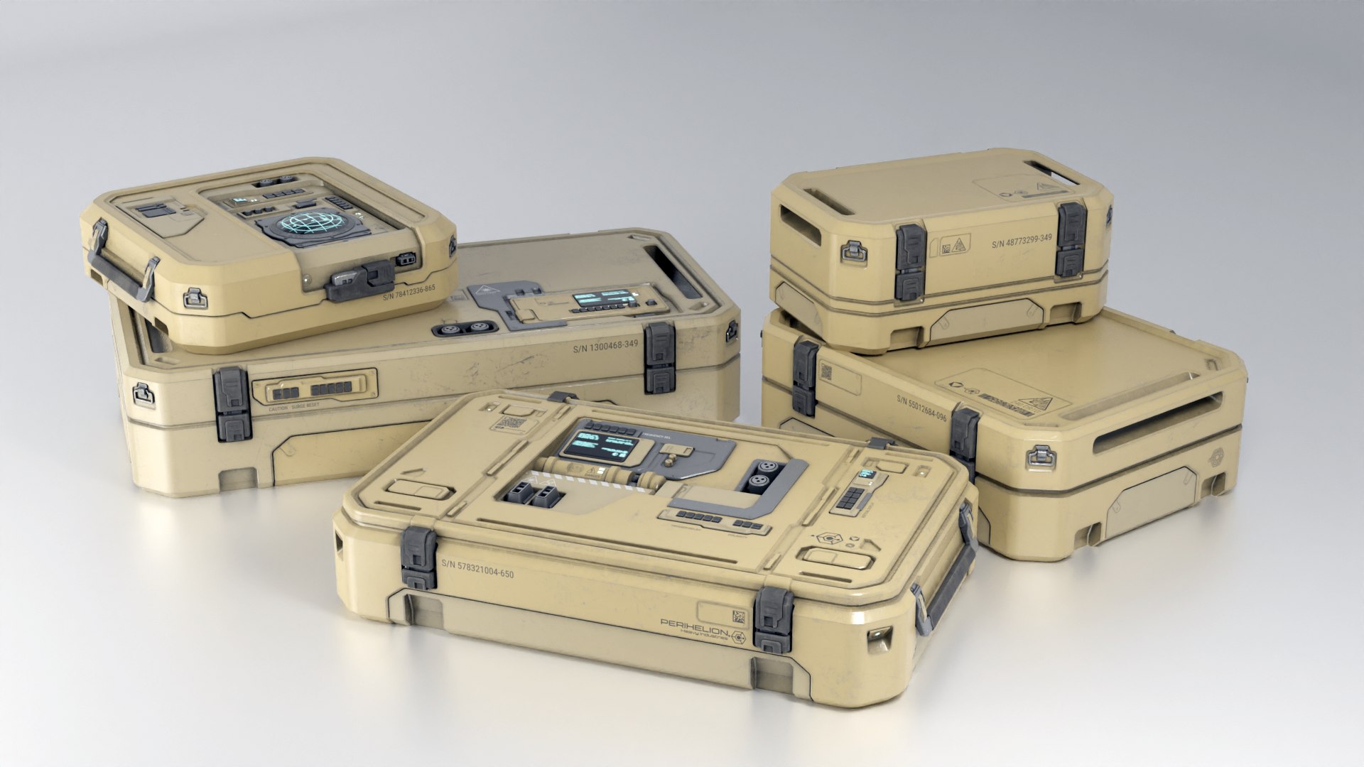 Sci Fi Tech Crates 3D Model - TurboSquid 1982256