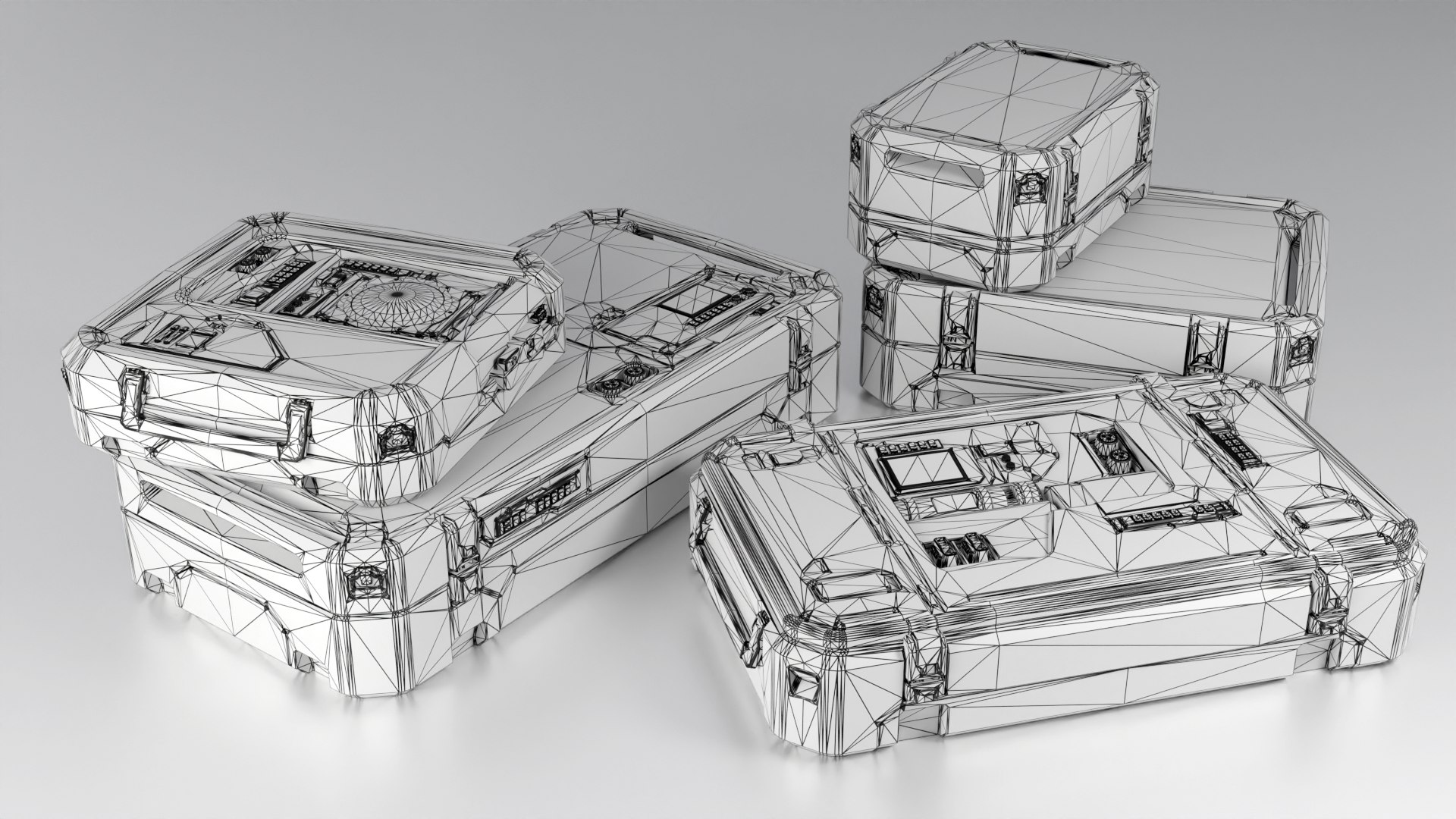 Sci Fi Tech Crates 3D Model - TurboSquid 1982256