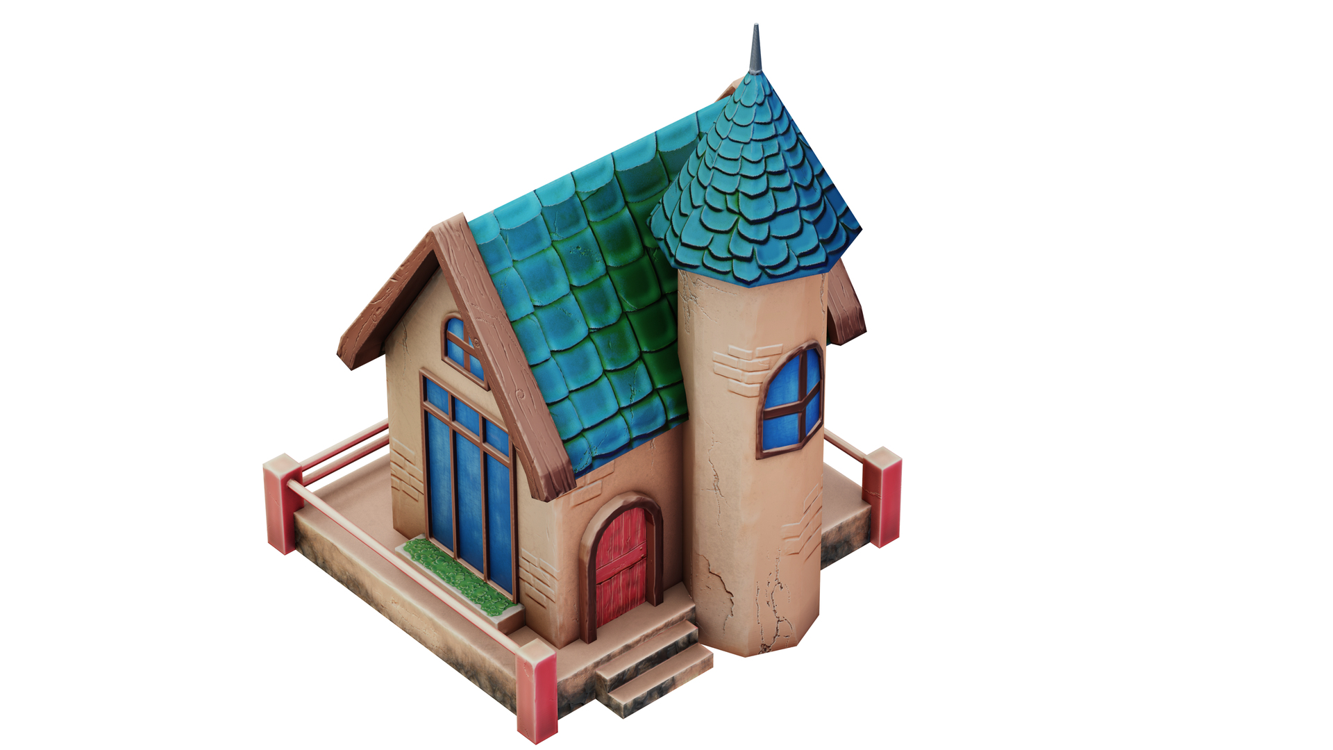 3D Stylized Low poly house - TurboSquid 2001374