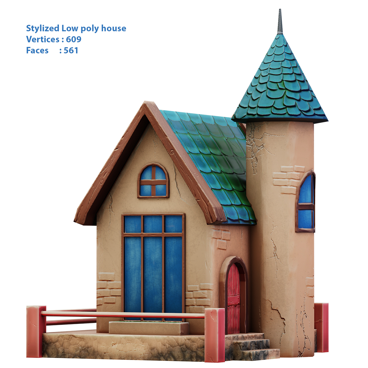 3D Stylized Low poly house - TurboSquid 2001374