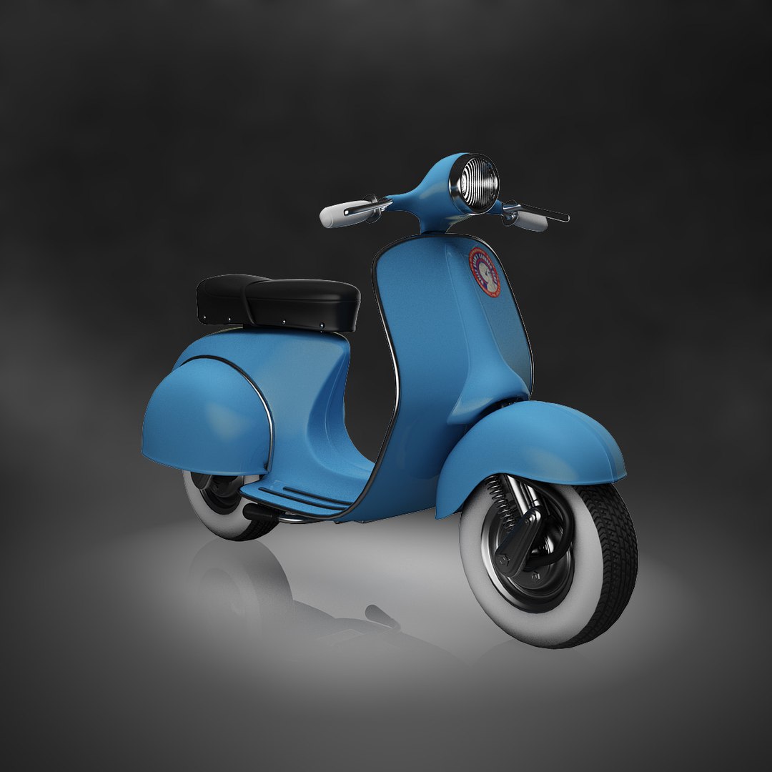 3d Vespa Rigged Parameters Model