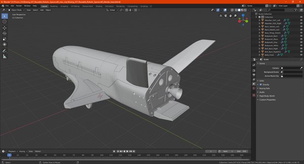 Reusable robotic spacecraft space 3D model - TurboSquid 1608822