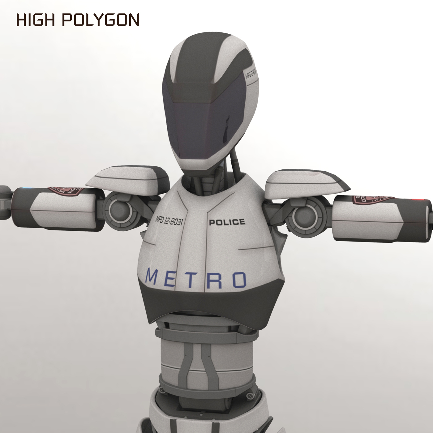 Police android robot model - TurboSquid 1199100