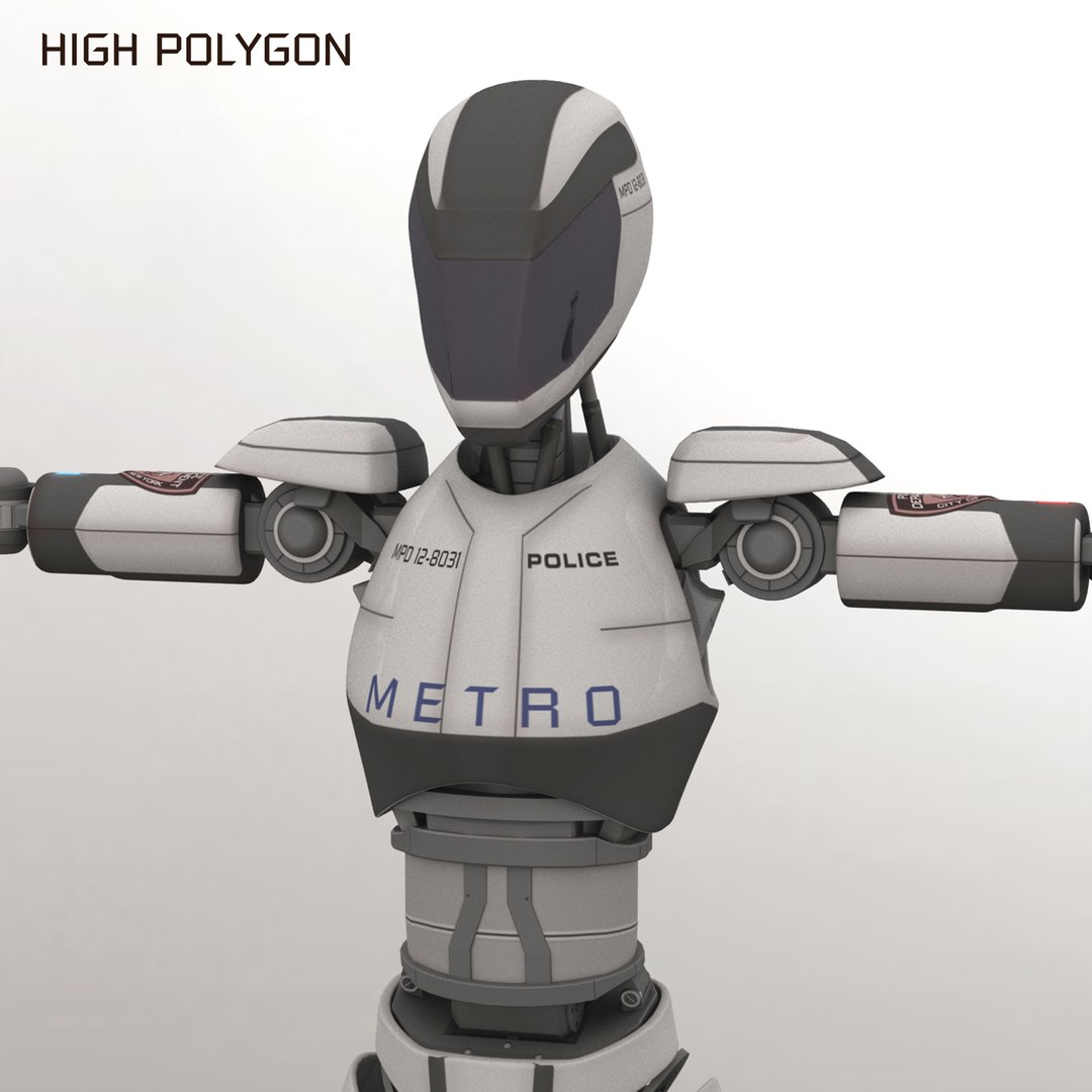 Police Android Robot Model - TurboSquid 1199100