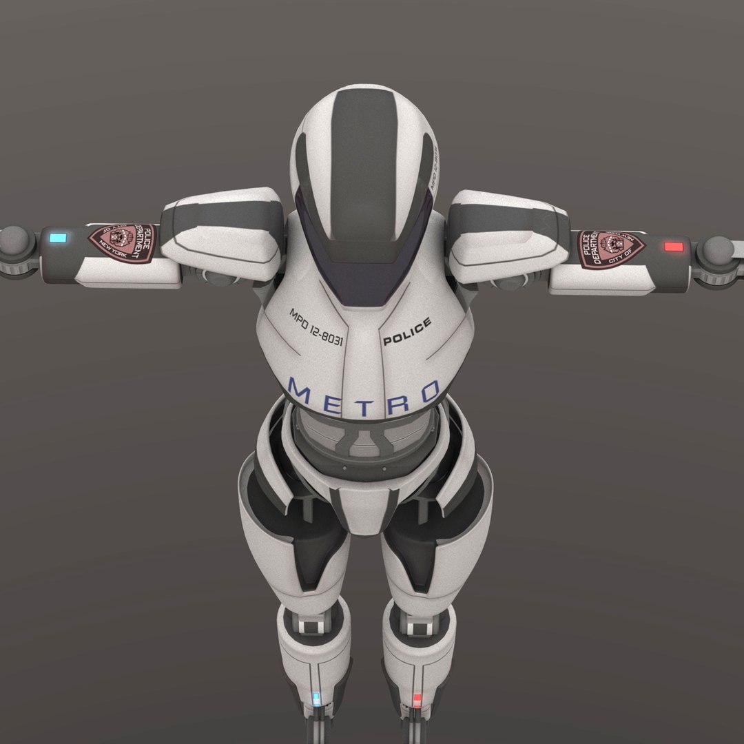 Police Android Robot Model - TurboSquid 1199100