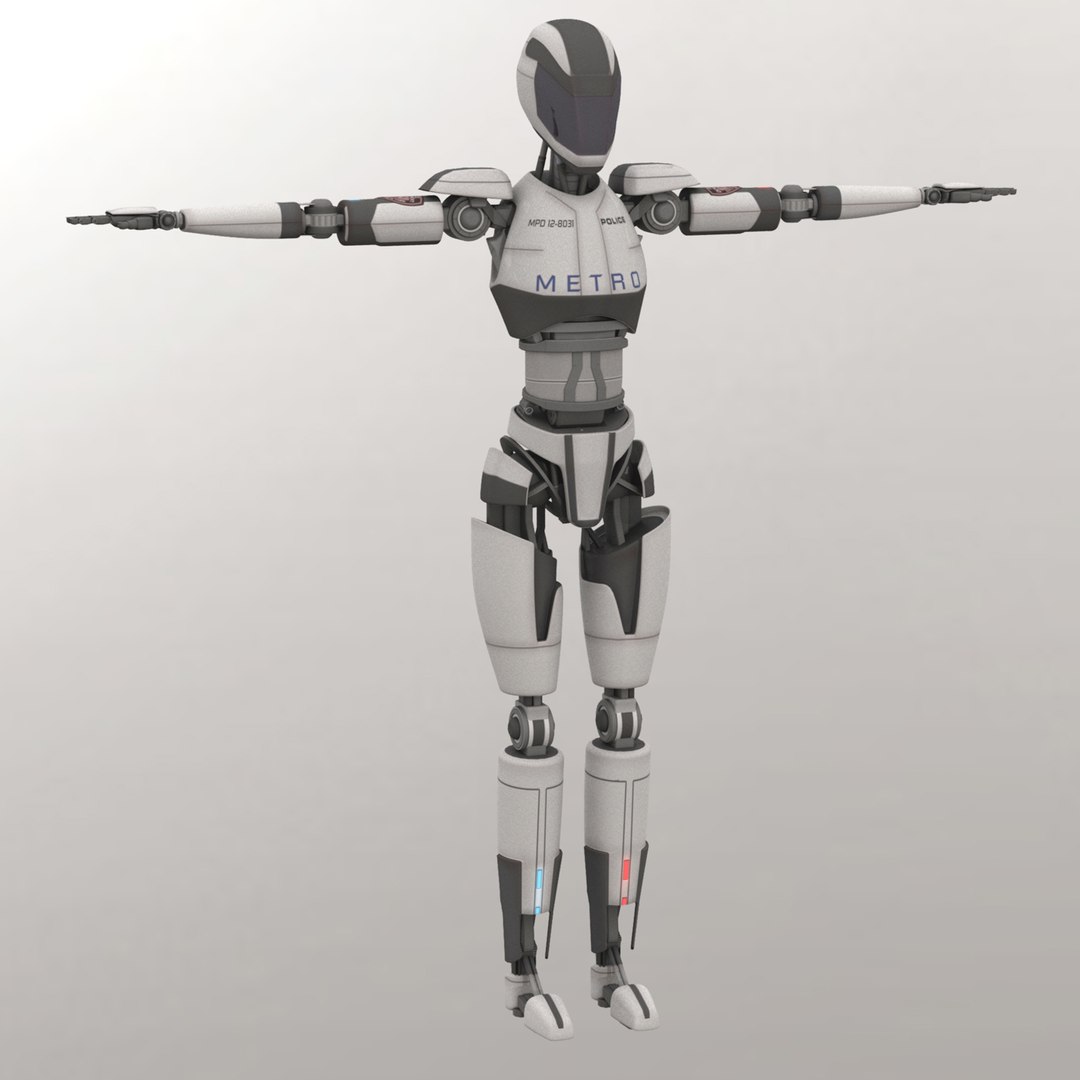Police Android Robot Model - TurboSquid 1199100