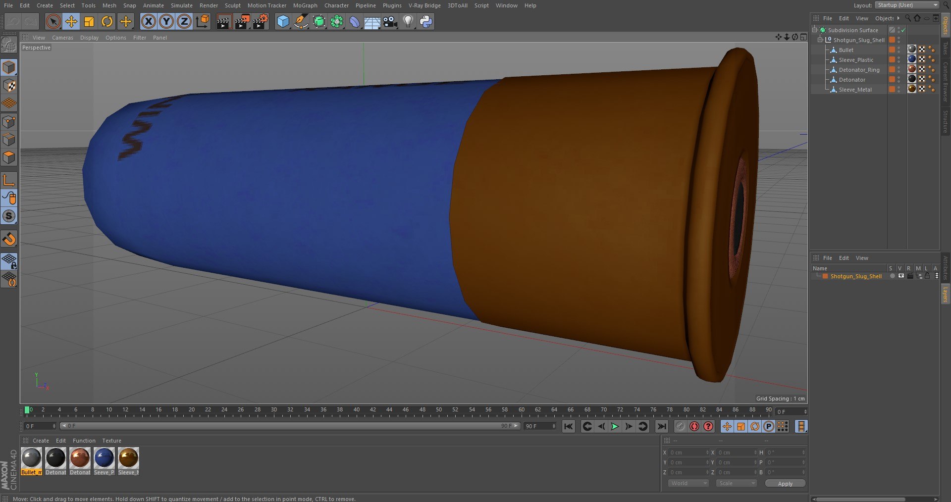 3D Shotgun Slug Shell - TurboSquid 2138045