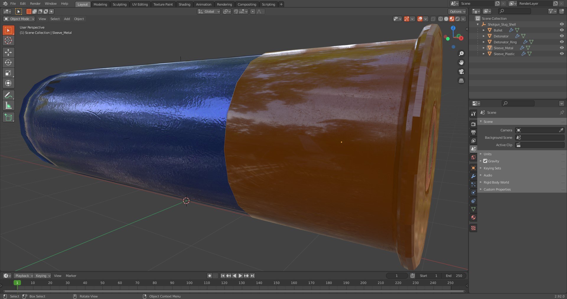 3D Shotgun Slug Shell - TurboSquid 2138045