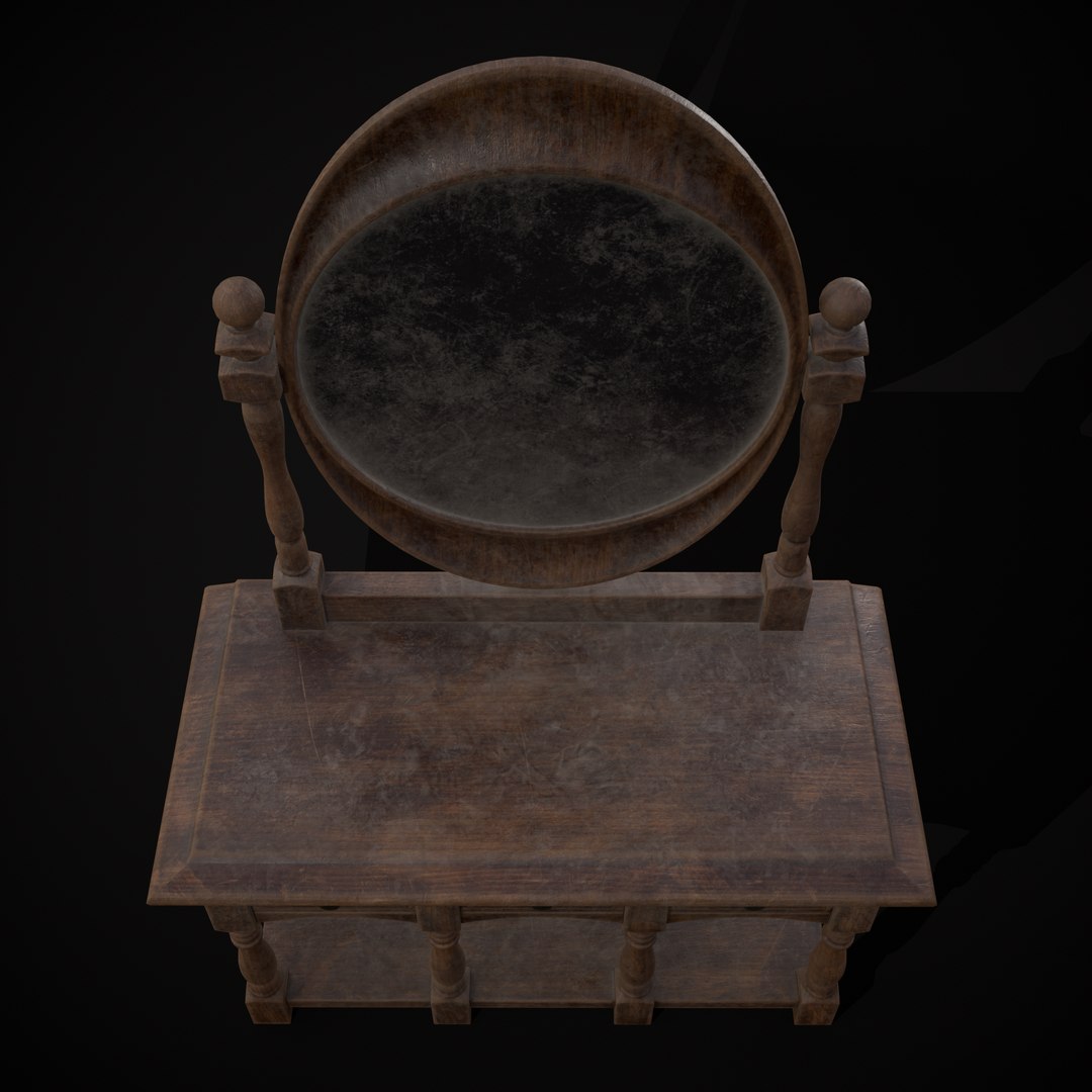3D Wooden Vanity Set model - TurboSquid 2078197