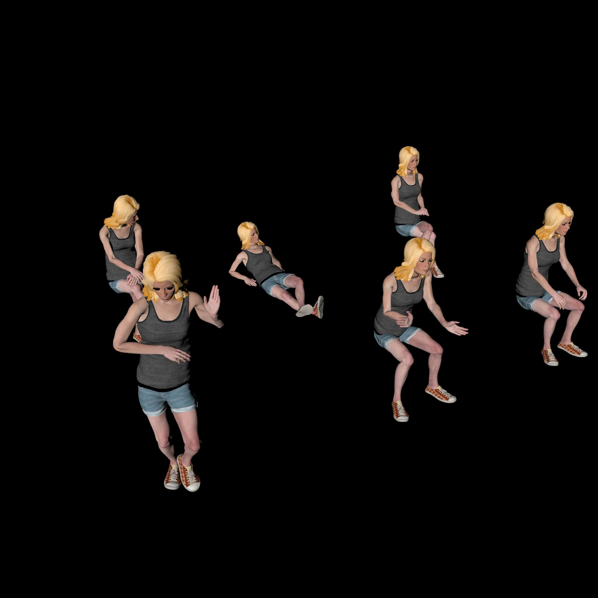 Girl movements 3D model - TurboSquid 1360996