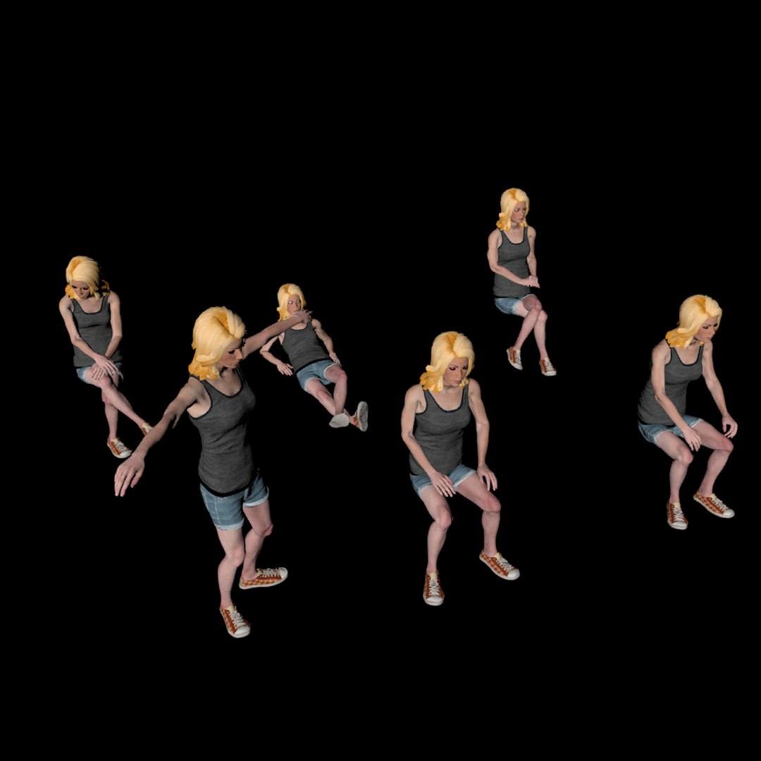 Girl movements 3D model - TurboSquid 1360996