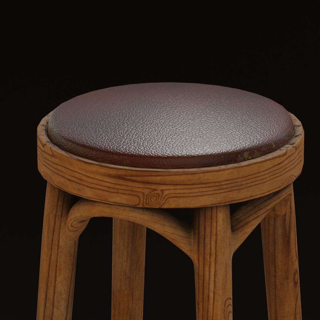 Old Bar Chair 3D Model - TurboSquid 1720397