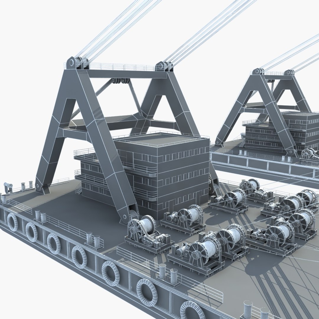 Floating Crane 3D Model - TurboSquid 1514242