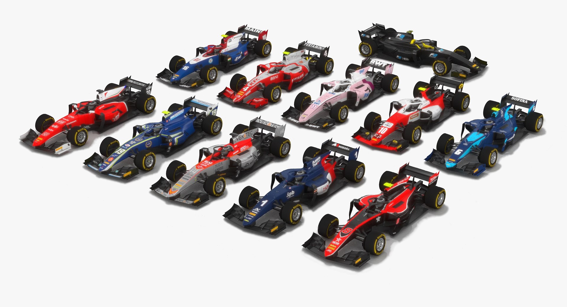 Pack Formula 2 Car 3D - TurboSquid 1285081