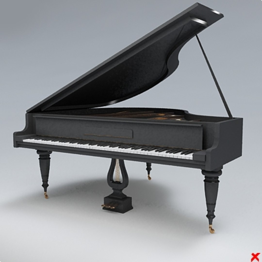 3d grand piano