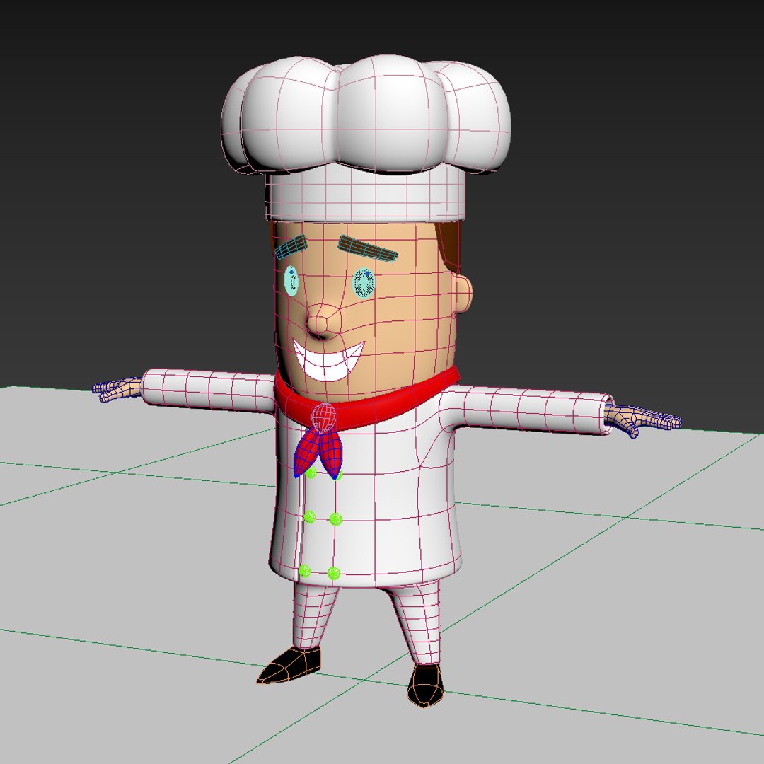 3D Chef Cook Cute Cartoon - TurboSquid 1464419