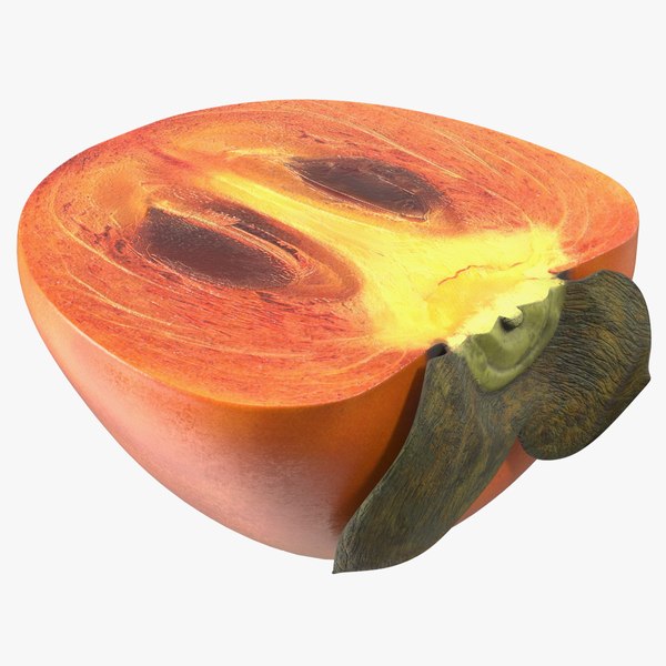 modelo 3d Persimmon Fruit Half - TurboSquid 2063605