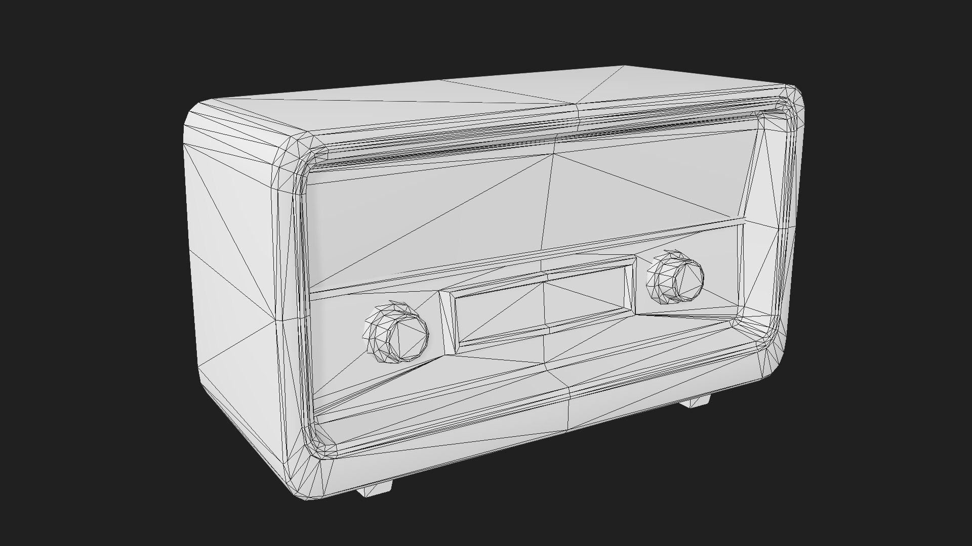 Retro Radio 3d Model