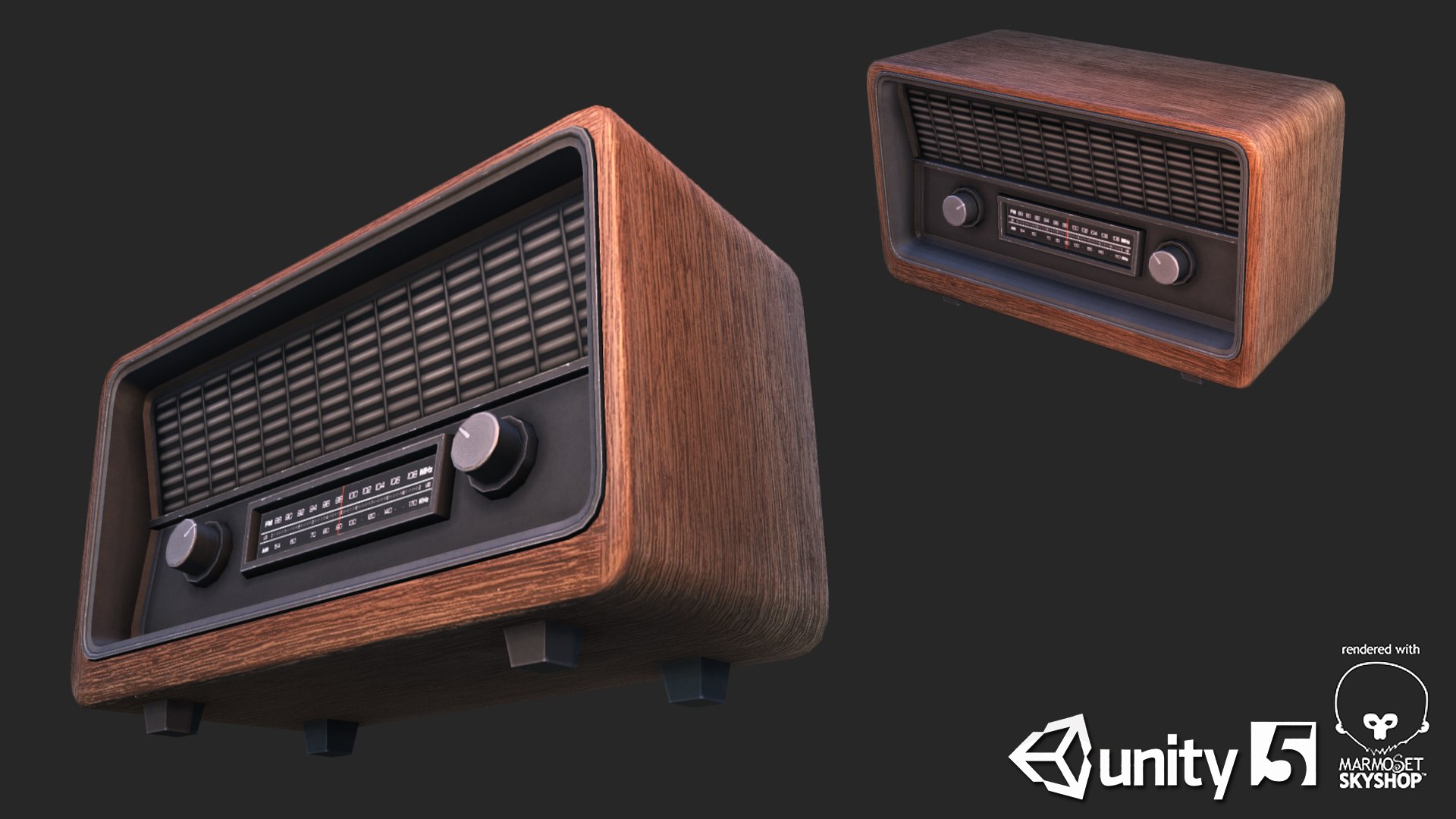 Retro Radio 3d Model