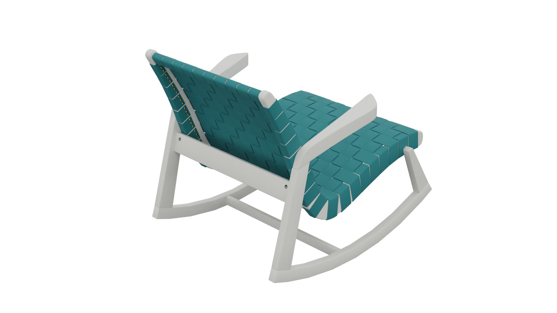 Dark Cyan Rocking Chair Model - TurboSquid 2237195