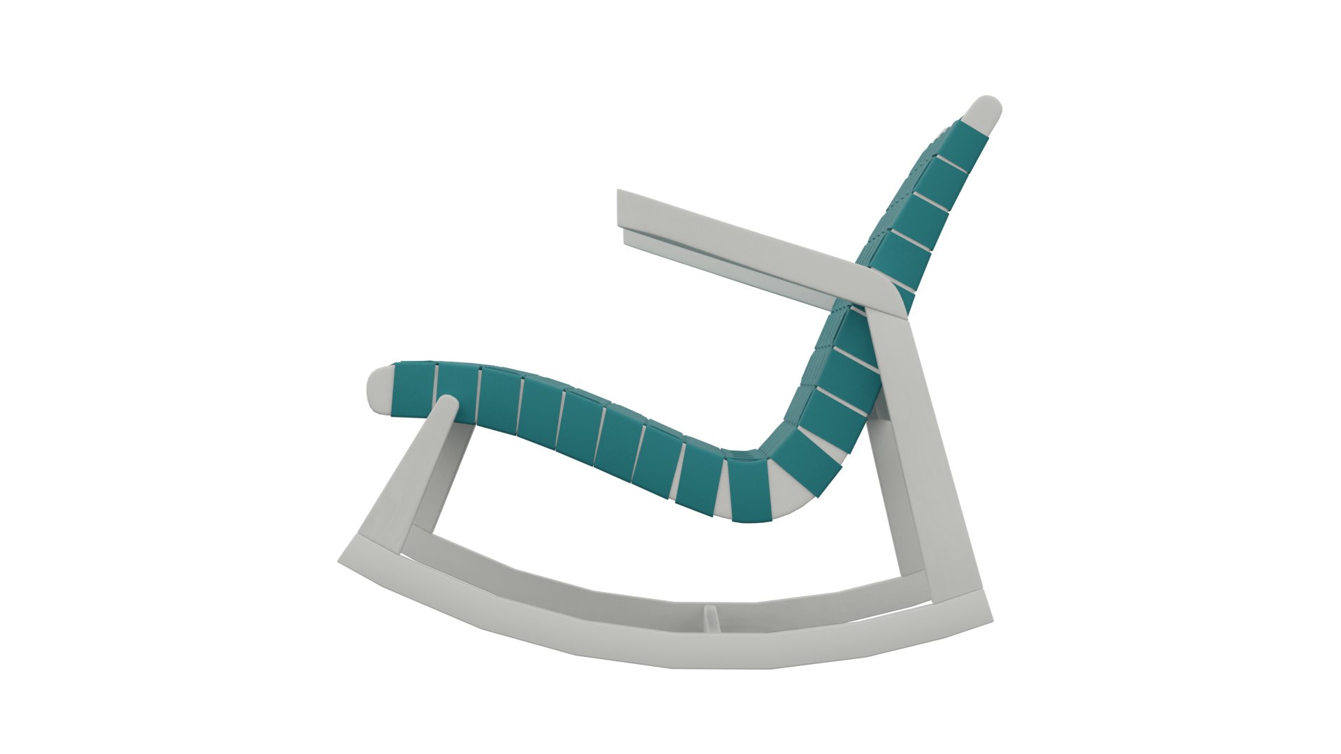 Dark Cyan Rocking Chair Model - TurboSquid 2237195