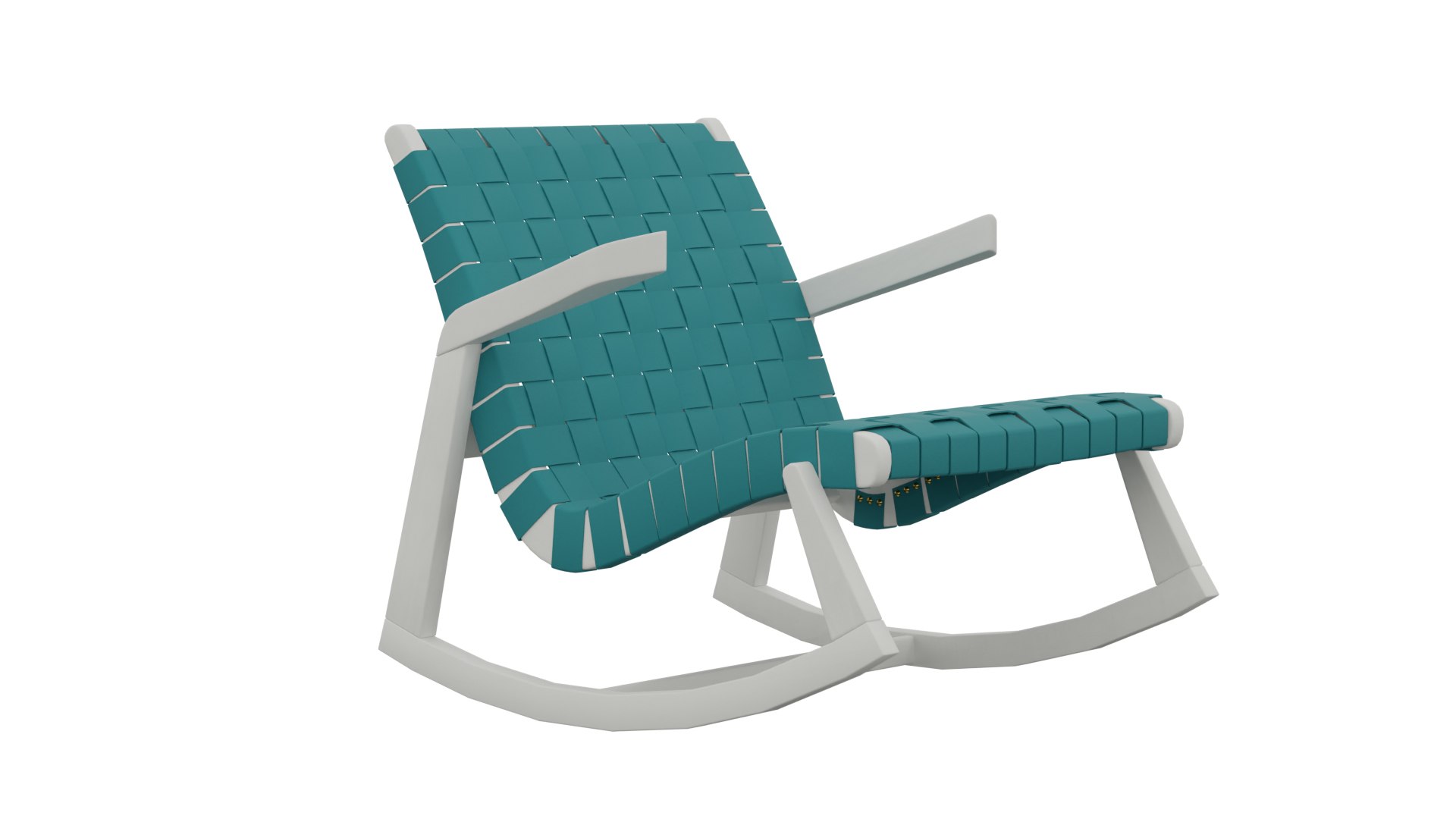Dark Cyan Rocking Chair Model - TurboSquid 2237195