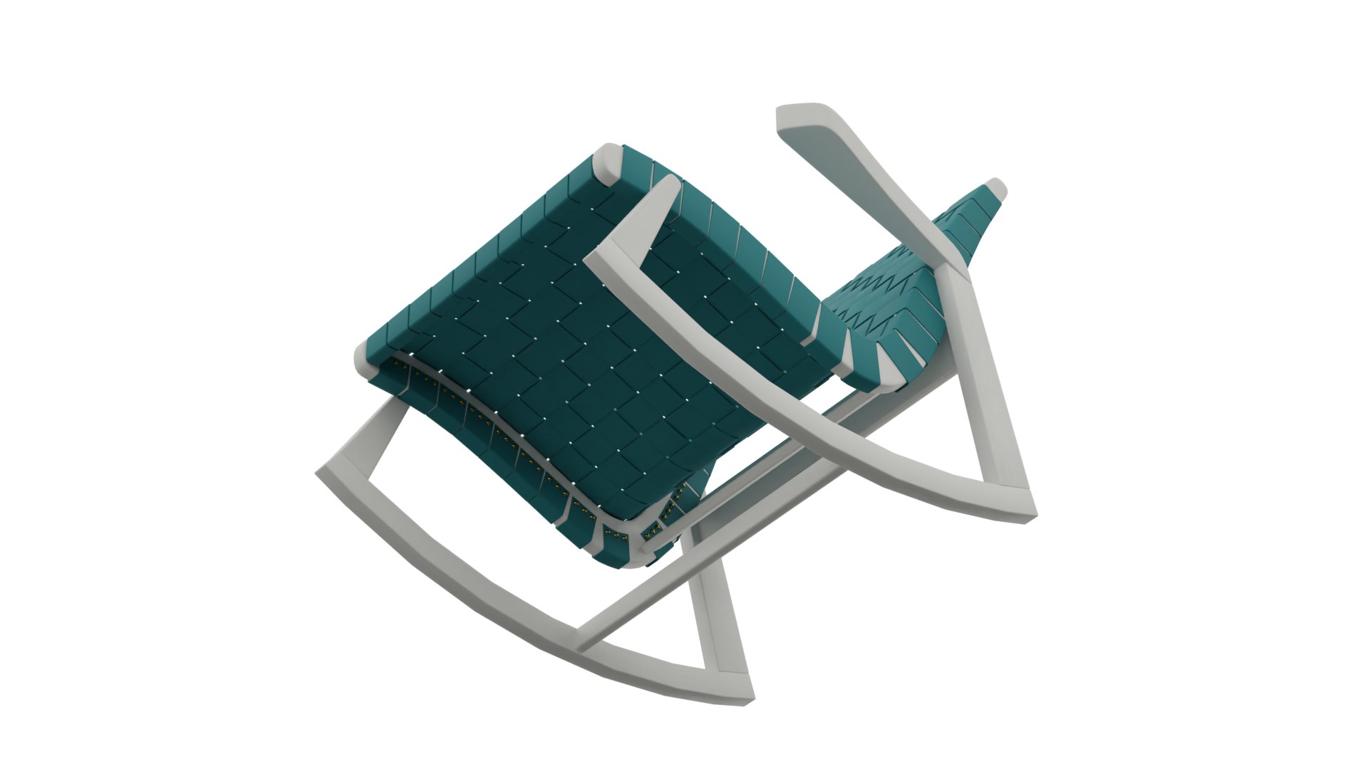 Dark Cyan Rocking Chair Model - TurboSquid 2237195