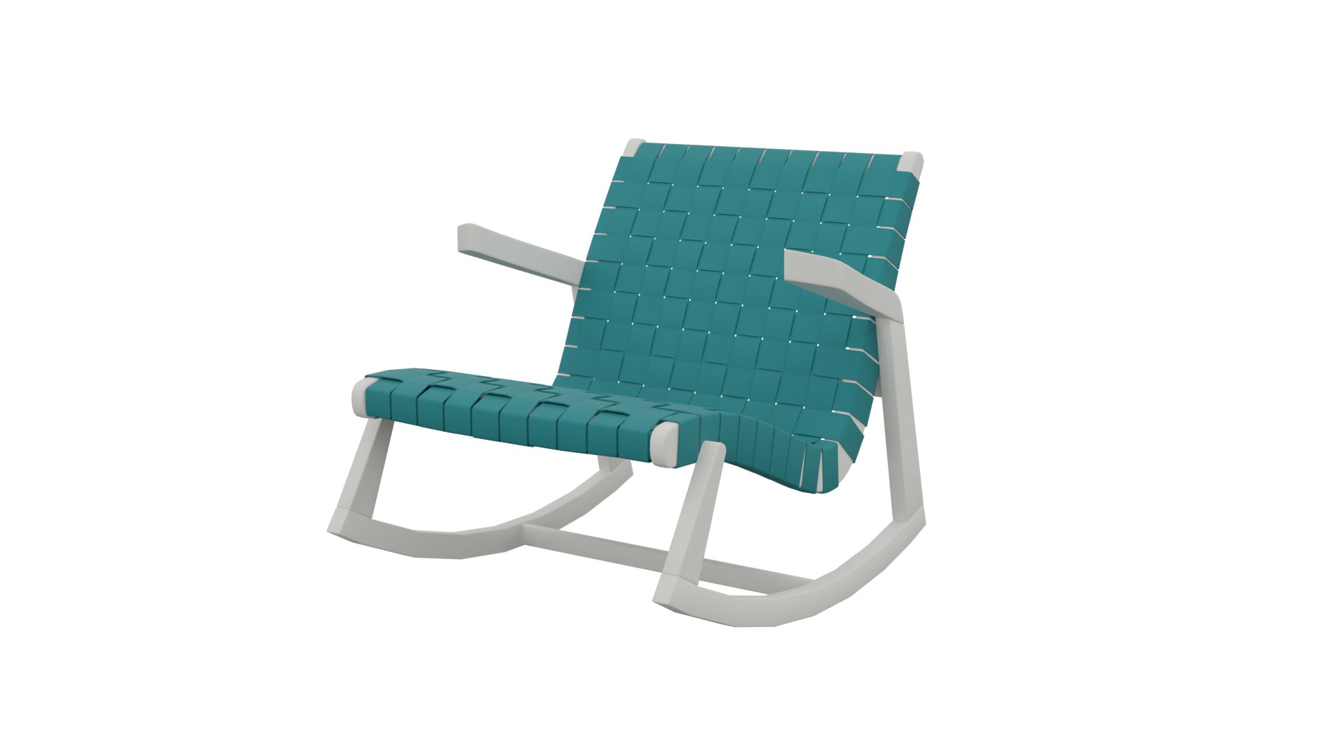 Dark Cyan Rocking Chair Model - TurboSquid 2237195