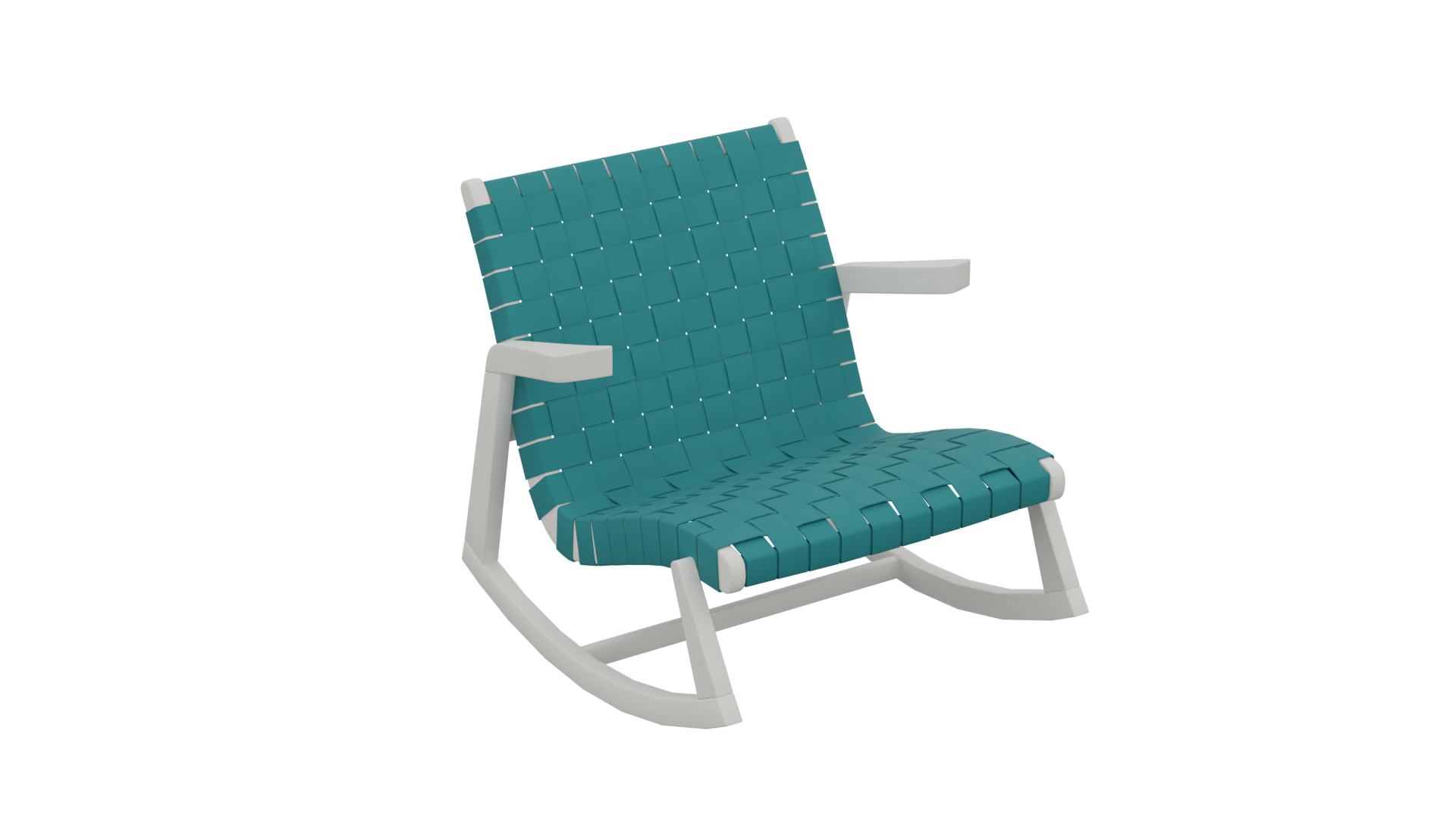 Dark Cyan Rocking Chair Model - TurboSquid 2237195