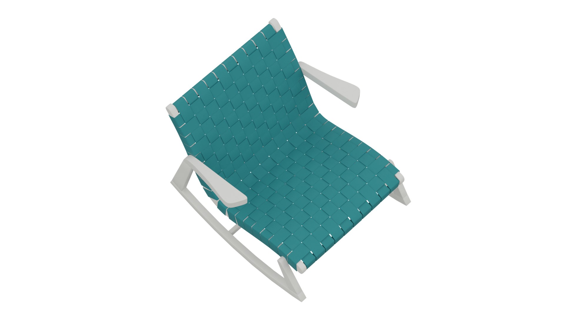Dark Cyan Rocking Chair Model - TurboSquid 2237195