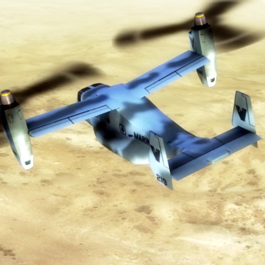 3d Model V22 Osprey Usmc Helicopter