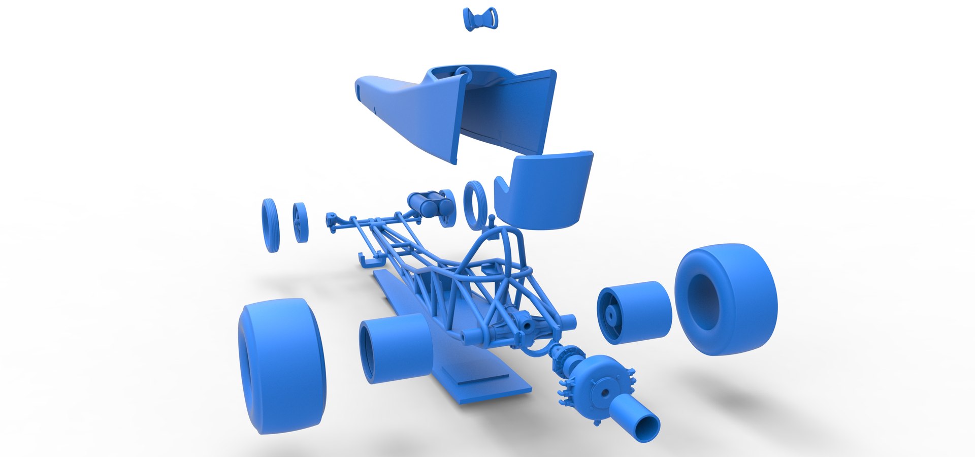 3D Diecast dragster with turbo drag axle Scale 1 to 25 - TurboSquid 2133850