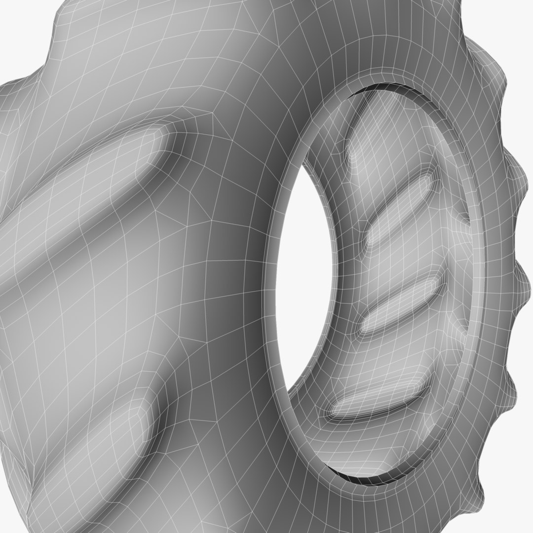 3d model tractor tire rubber