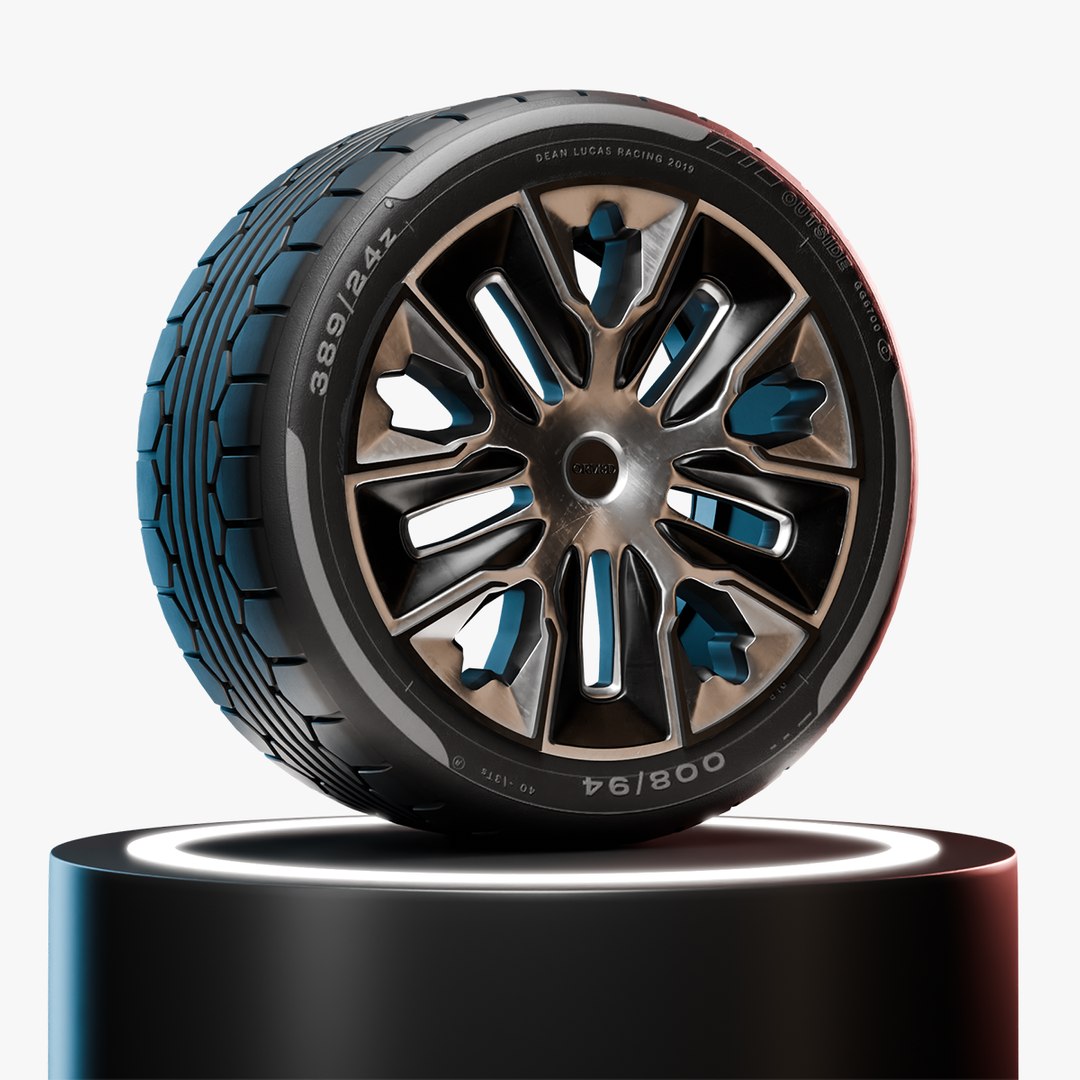 3D High-Detail Realistic Wheel Concept Design 4K Textures 3D Model ...