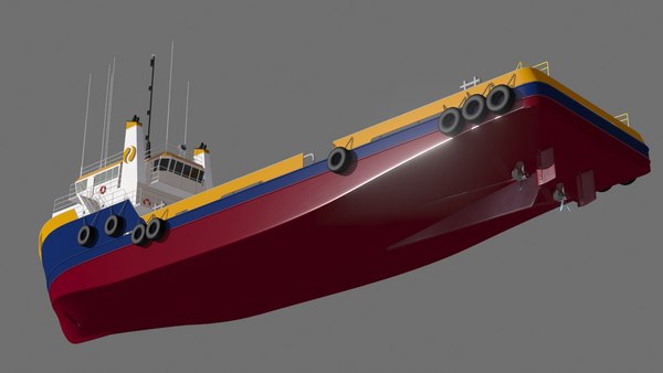 seacor support vessel 3d model