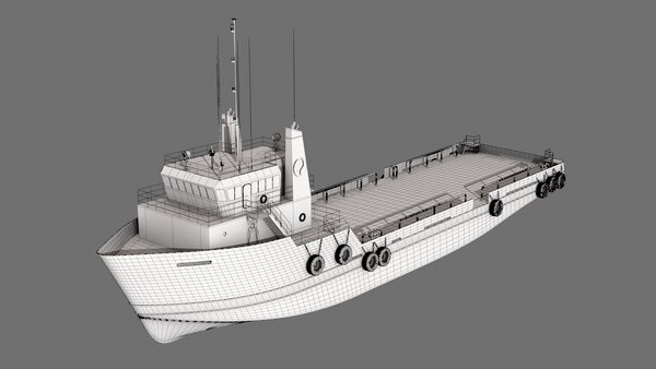 seacor support vessel 3d model