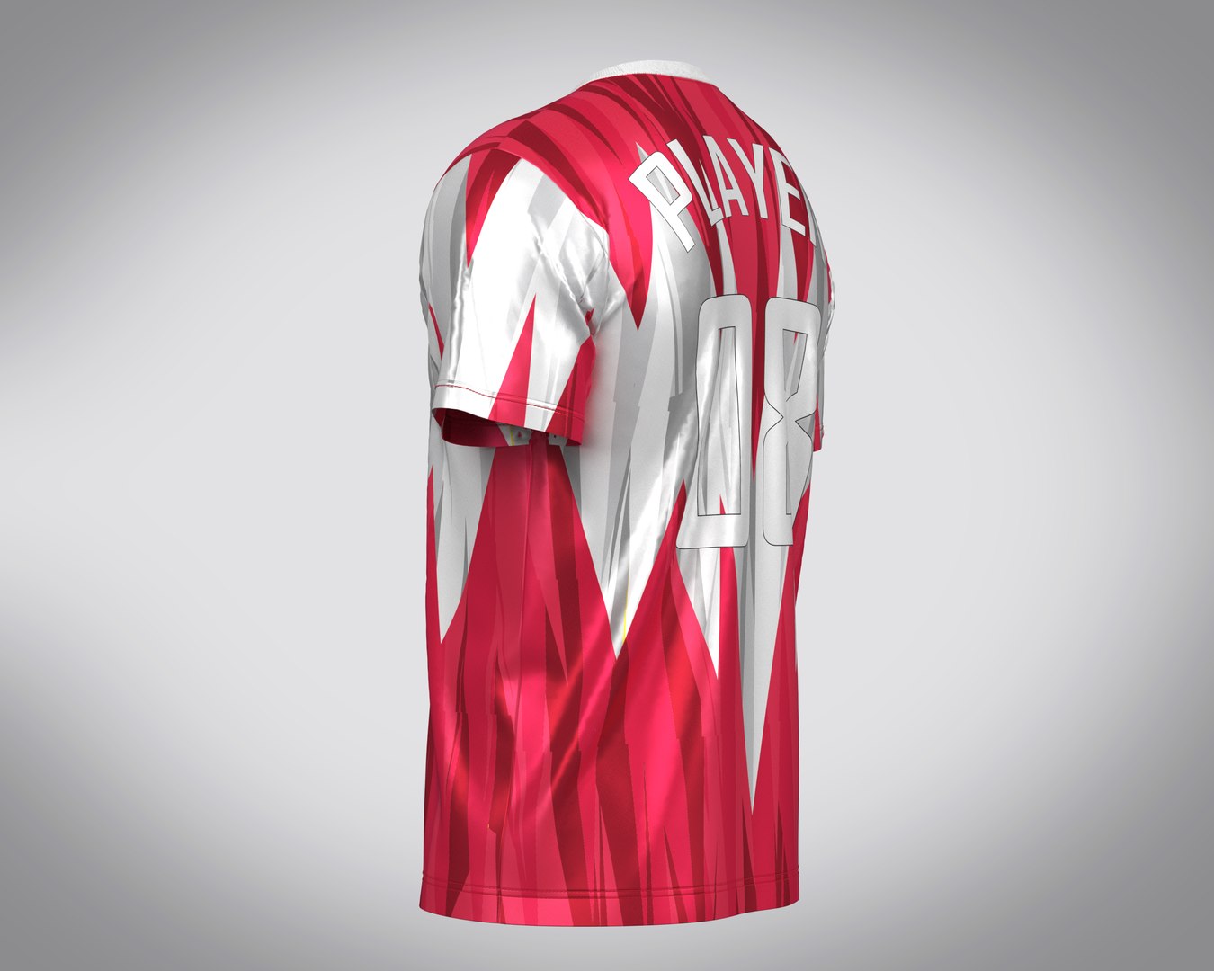 Soccer Red Sports Jersey Player-08 3D Model - TurboSquid 1986011