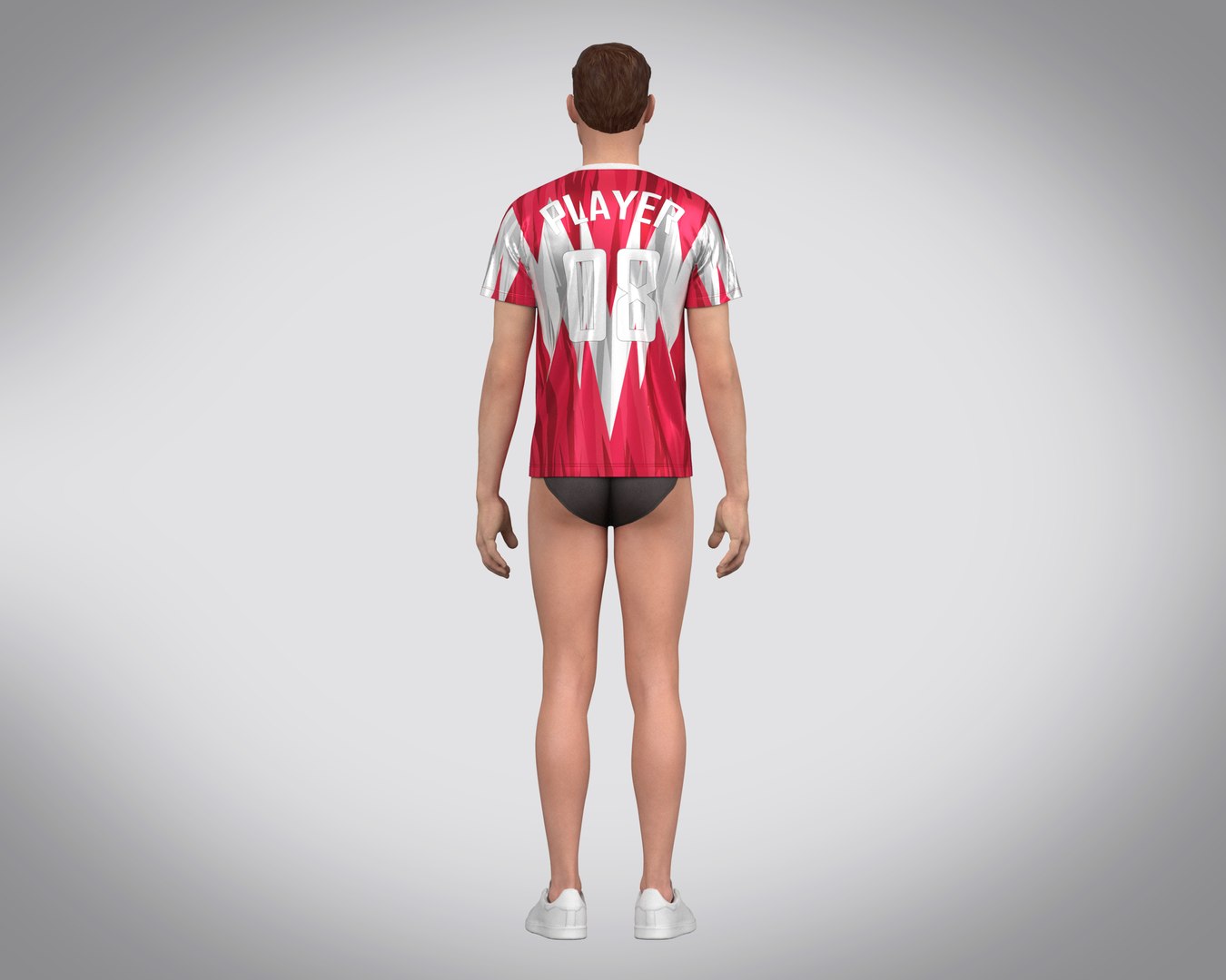 Soccer Red Sports Jersey Player-08 3D Model - TurboSquid 1986011