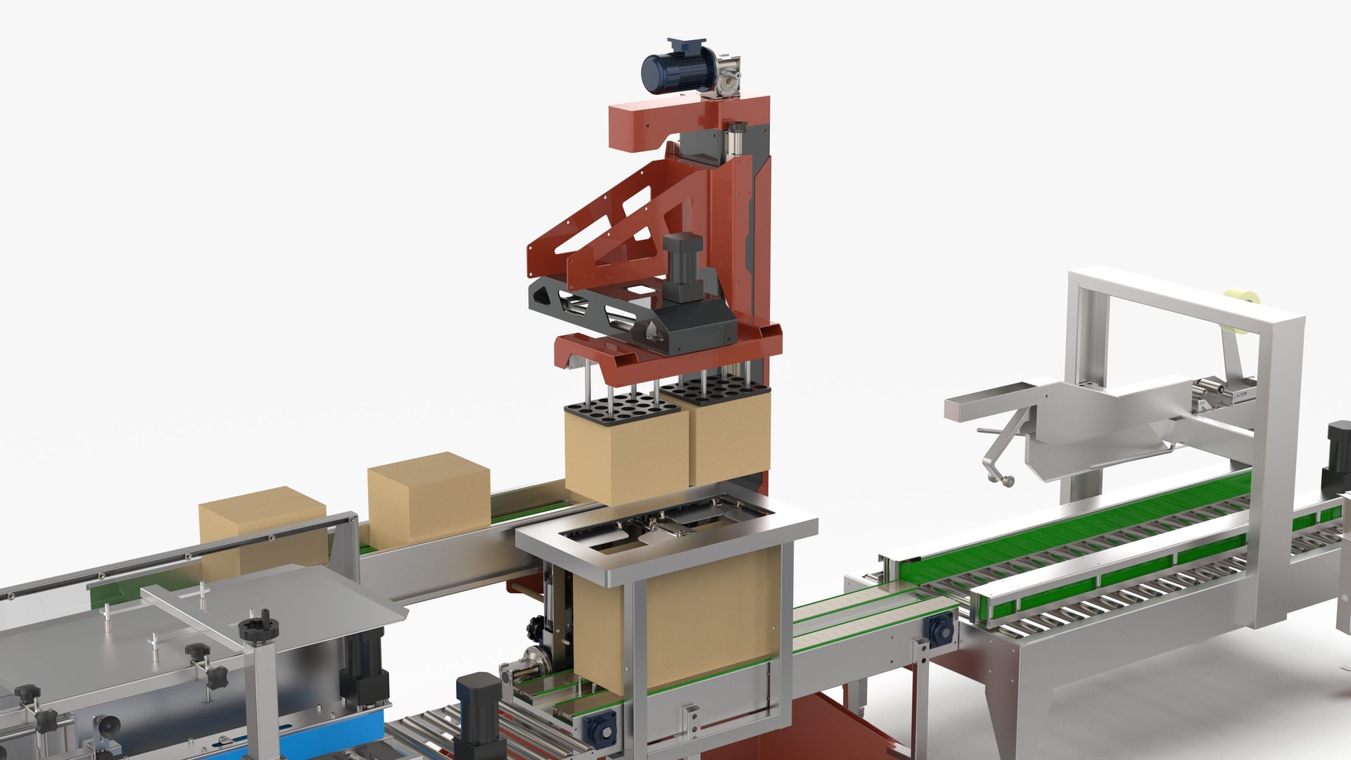 Automatic Unpacking And Sealing Line For Food Factory 3D - TurboSquid 2097348