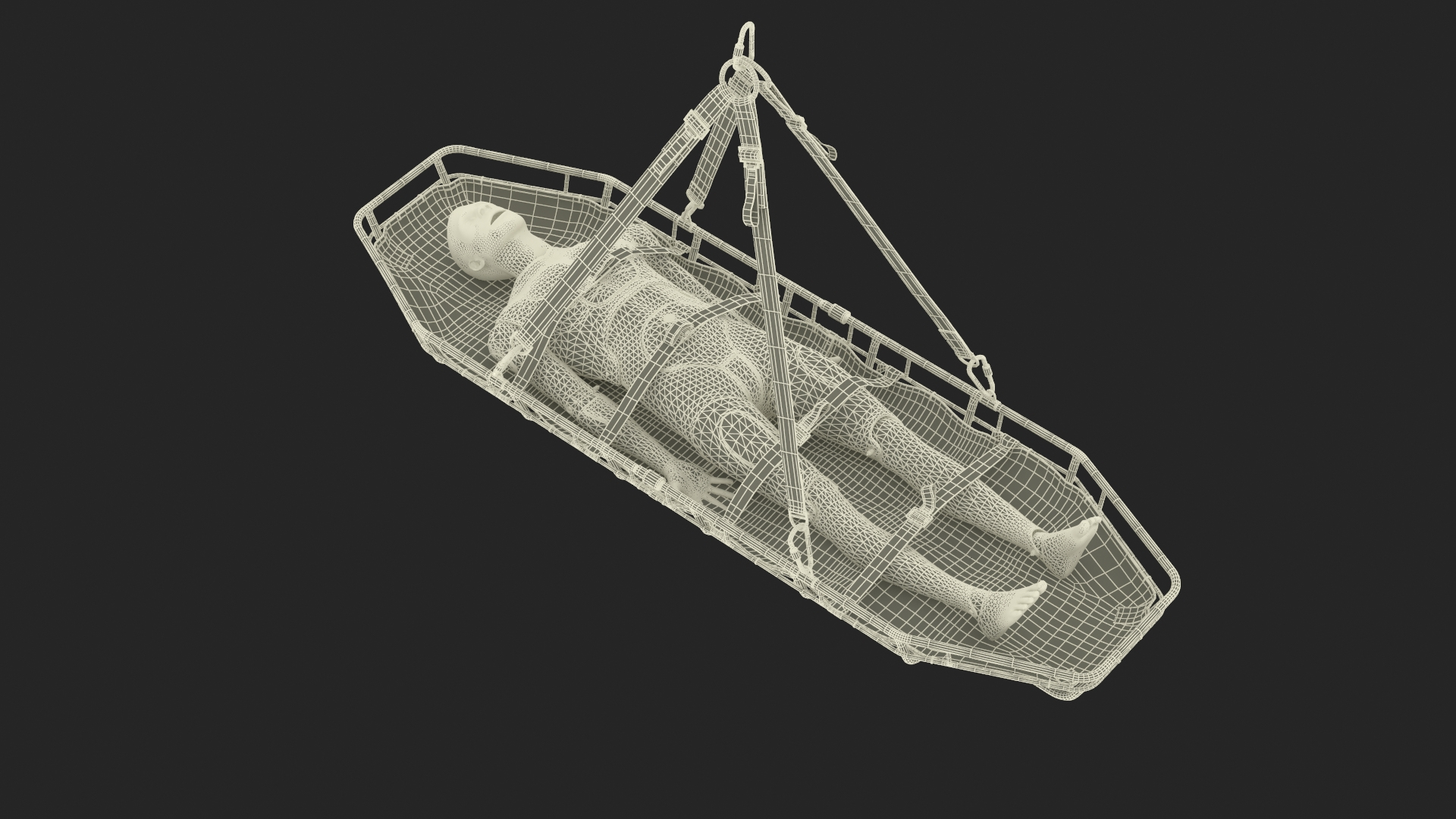 3D Helicopter Rescue Litter With Manikin - TurboSquid 2368344