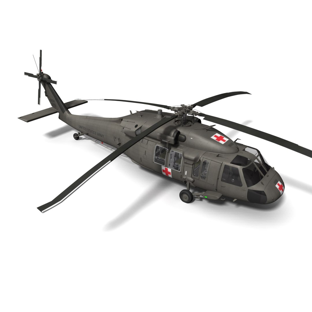3d Purchase Uh-60l Medevac Helicopter Model