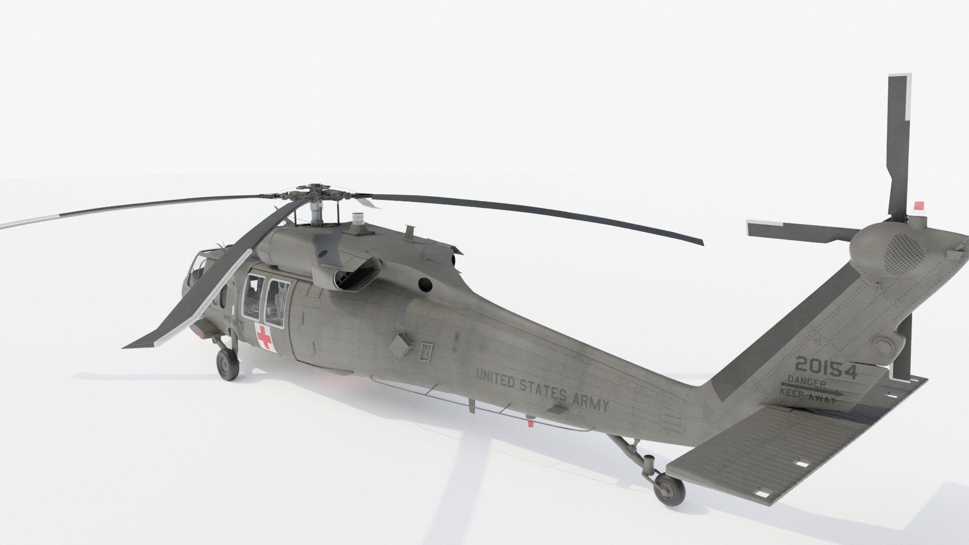 3d Purchase Uh-60l Medevac Helicopter Model