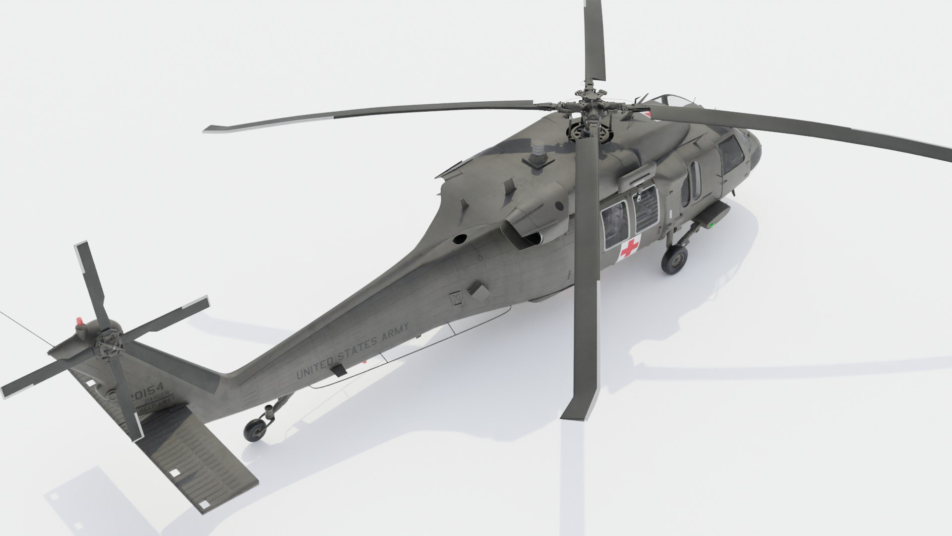 3d Purchase Uh-60l Medevac Helicopter Model