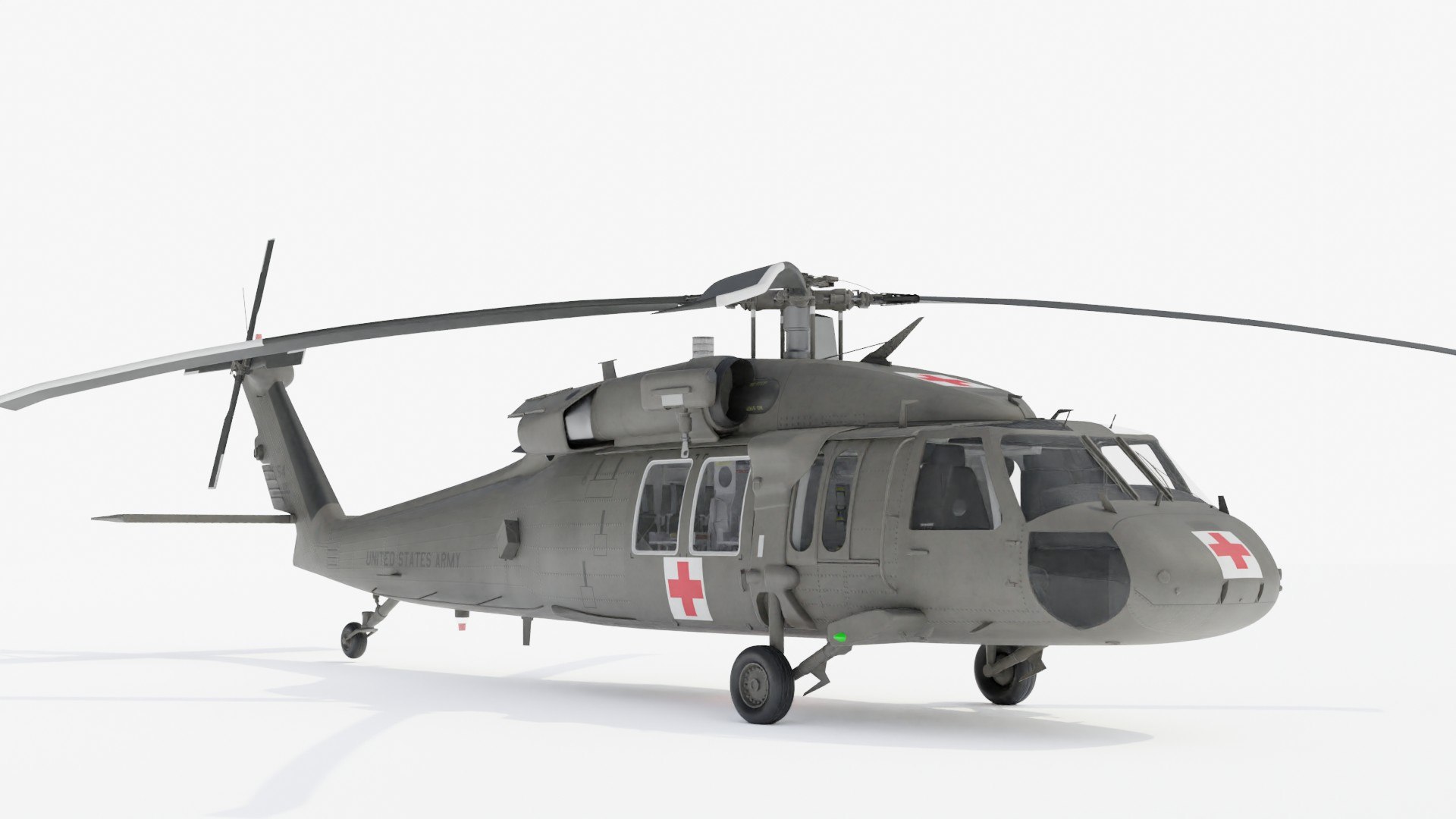 3d Purchase Uh-60l Medevac Helicopter Model