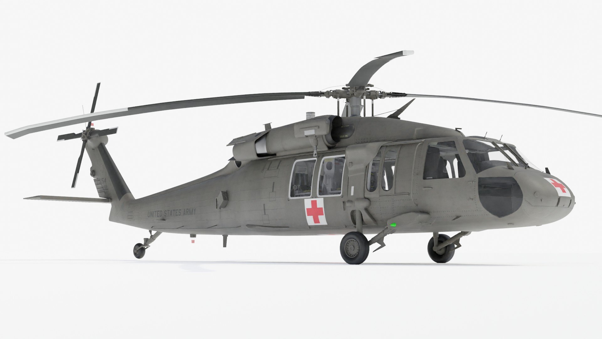 3d Purchase Uh-60l Medevac Helicopter Model