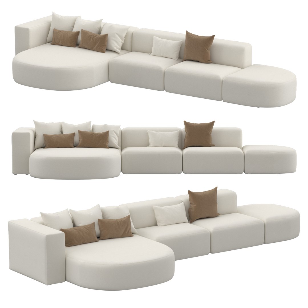 3D Belt Modular Sofa Model - TurboSquid 2188495