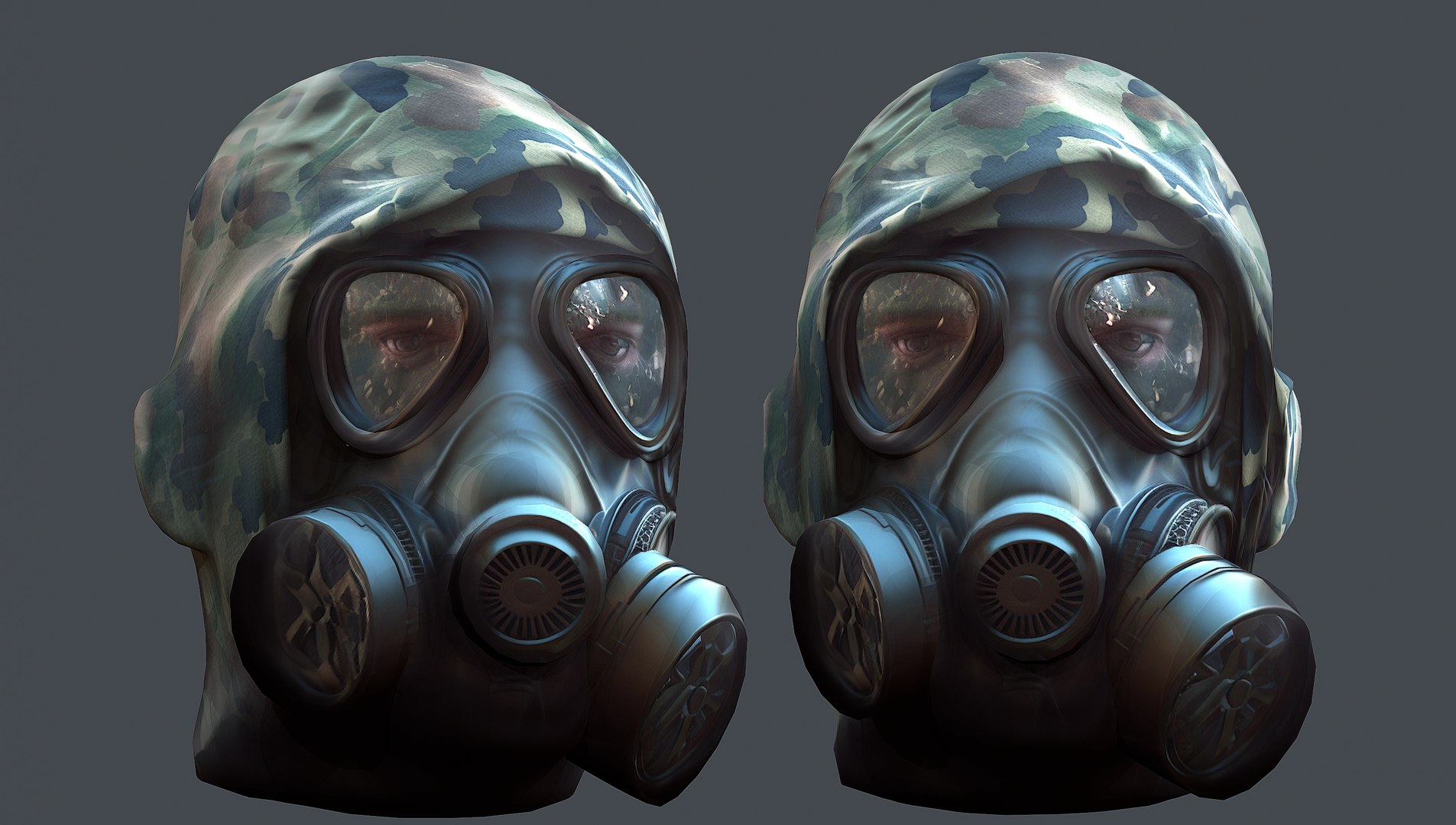 Gas Mask Helmet 3d Model Military Combat Fantasy Cyborg Space A 3D ...