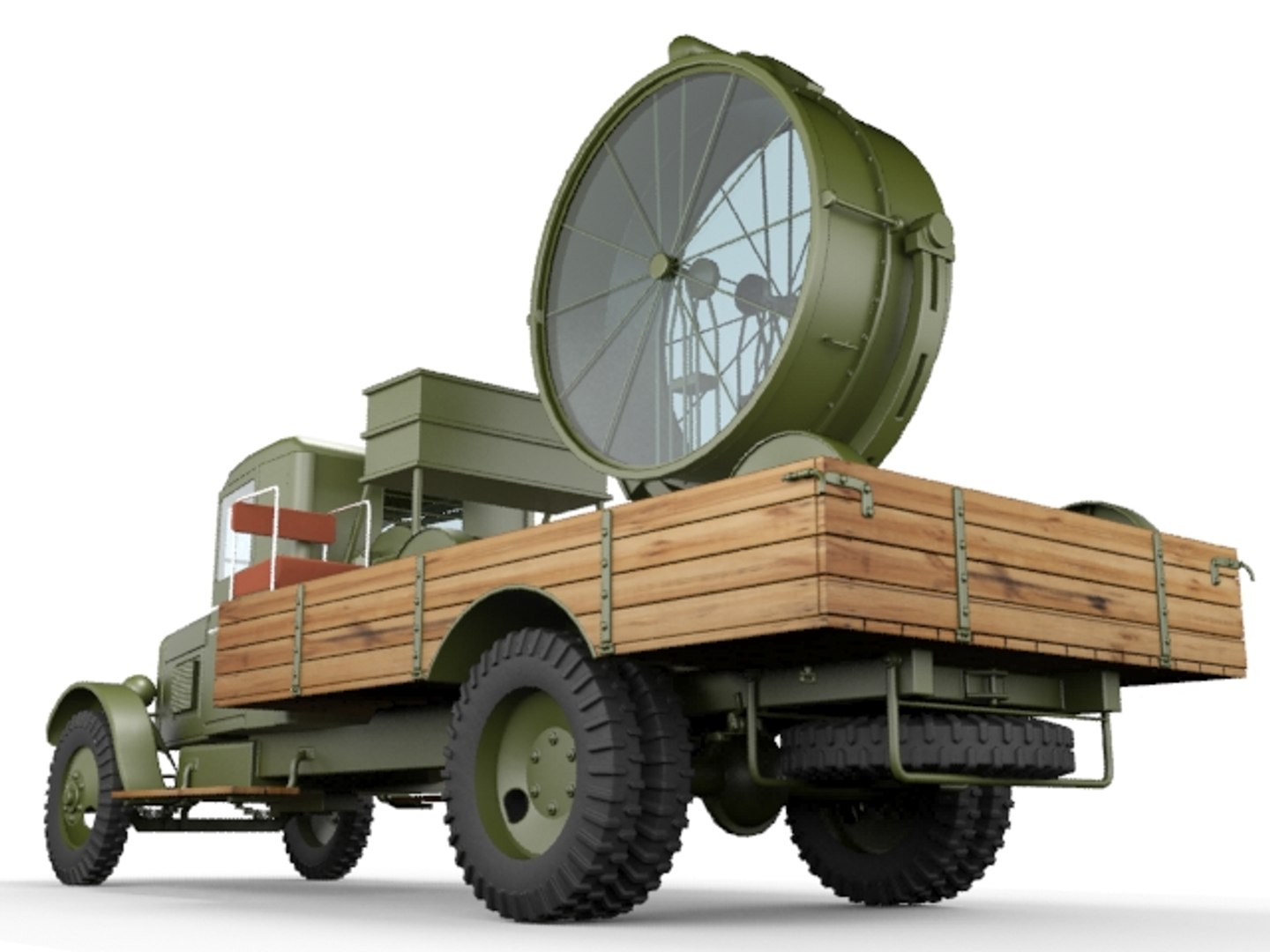 3d Zis-12 Searchlight Truck Model
